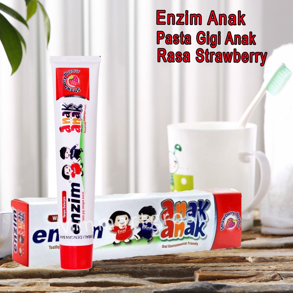 Jual Enzim / Pasta Gigi Anak / Strawberry / 63g | Shopee Indonesia