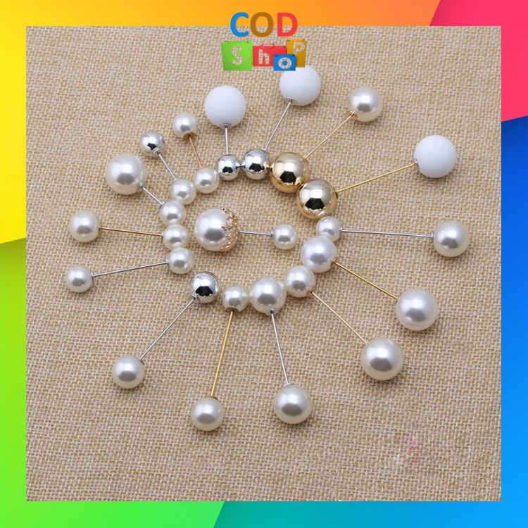 Jual COD - F451 Pin Tusuk Mutiara Korea / Peniti Jilbab Jarum Pentul ...