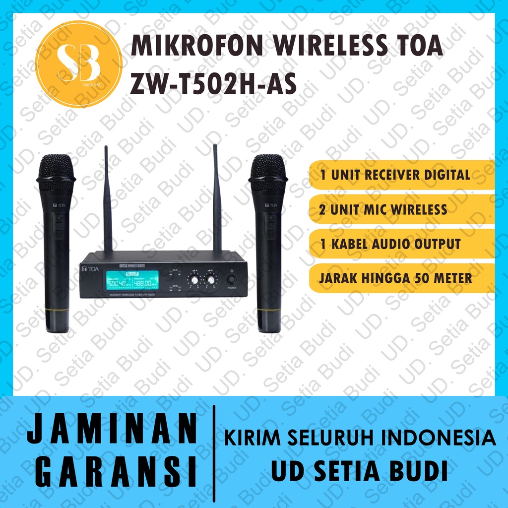 Jual Mic wireless TOA ZW-T502H-AS 502 mikrofon microphone | Shopee ...