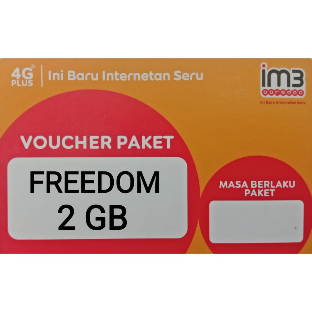 Jual VOUCHER INDOSAT FREEDOM INTERNET 2 GB 15 HARI | Shopee Indonesia