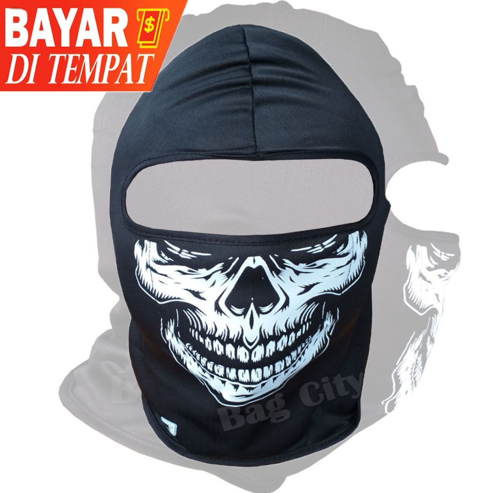 Jual Bag City Masker Motor Full Face Baff Ghahar BCS820 Hitam - Masker ...