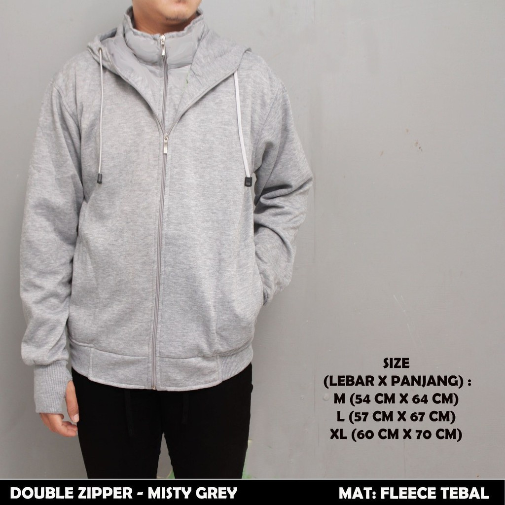 Jual JAKET DOUBLE ZIPPER POLOS - JAKET POLOS DOUBLE ZIPPER - JAKET ...