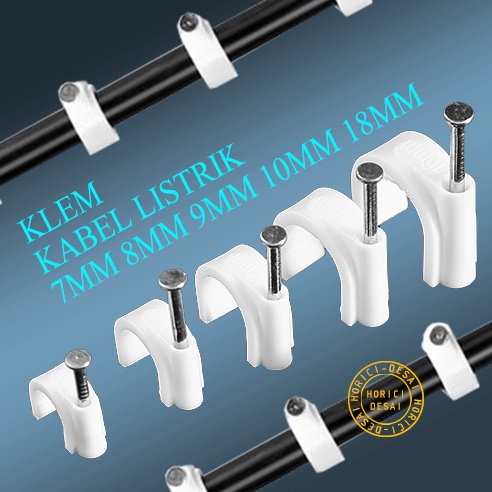 Jual 50PCS & 35PCS Clamp Kabel /KLEM KABEL LISTRIK PLASTIK WARNA PUTIH ...