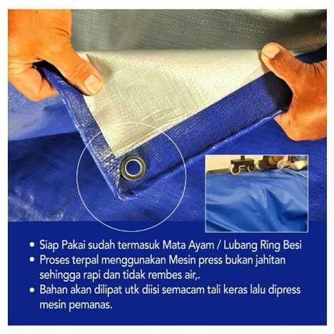 Jual Terpal Plastik Tebal A3 4X5 Meter Gajah Tenda Biru | Shopee Indonesia