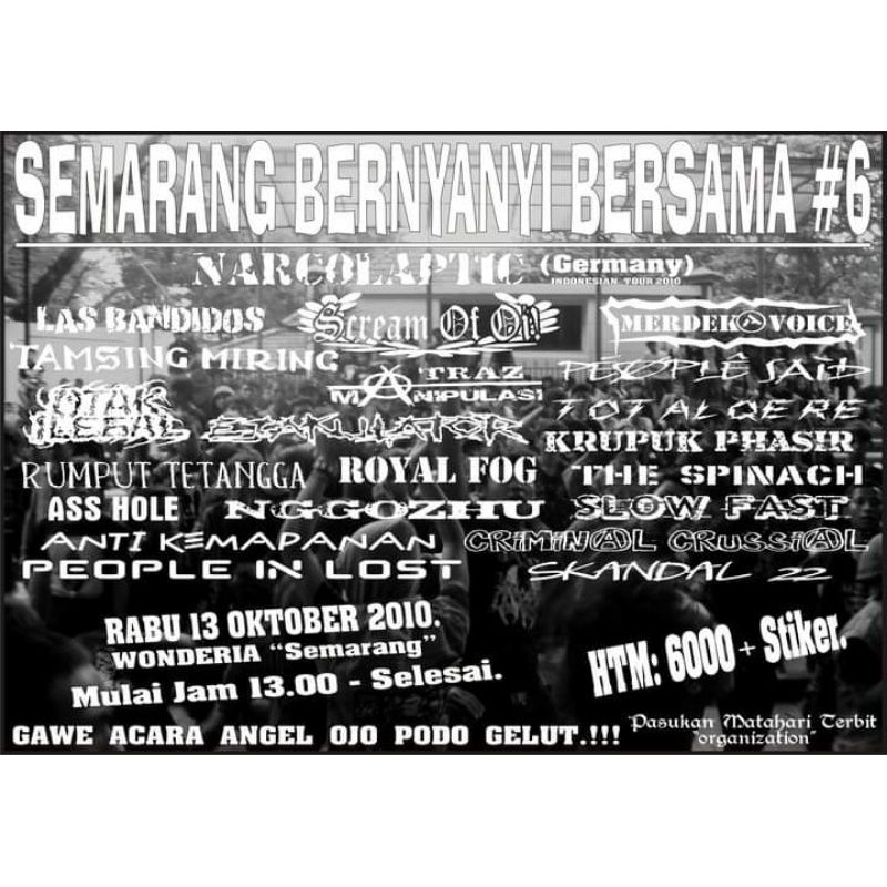 Jual Poster Pamflet Acara Underground Music Punk gigs Indonesia ...