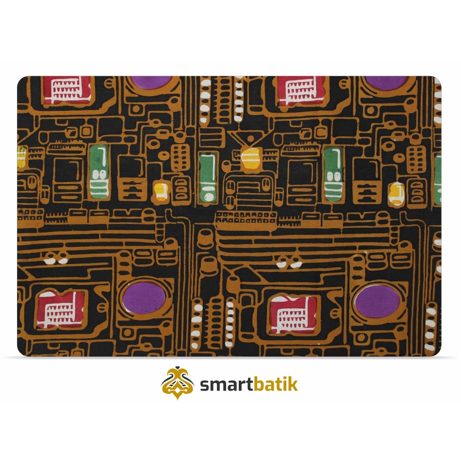 Jual Batik PLN Listrik Elektronika Motif Rangkaian Elektronik Hitam ...
