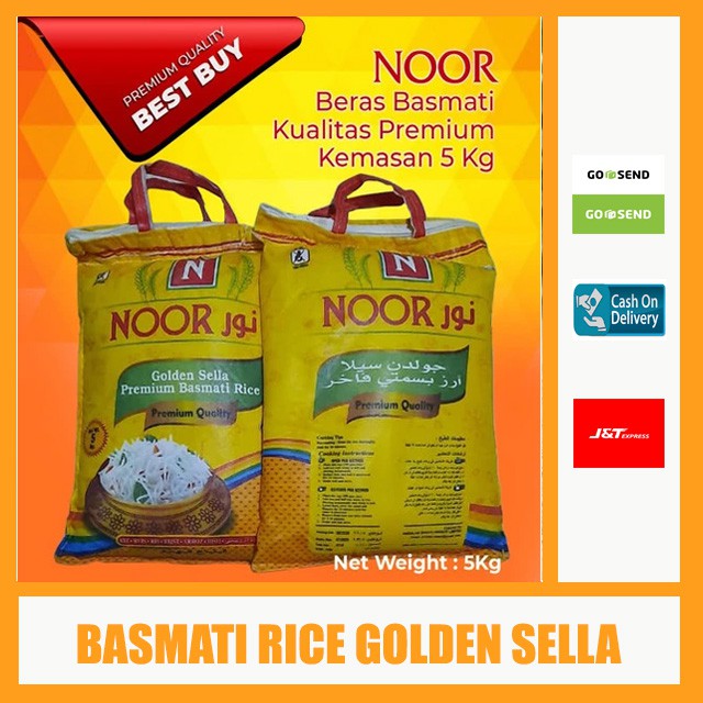 Jual Golden Sella Premium Quality Noor Beras Basmati 5 Kg - Beras ...