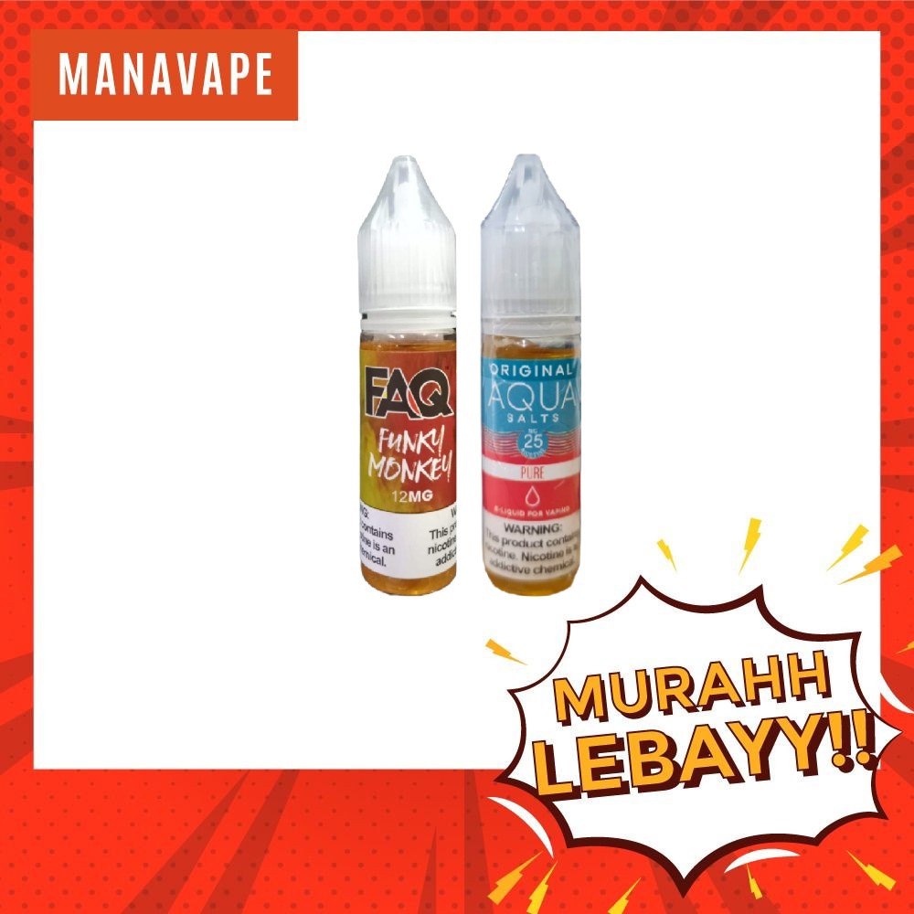 Jual PAKET PROMO AQUA + FUNKY MONKEY SALT NIC 15ML | Shopee Indonesia