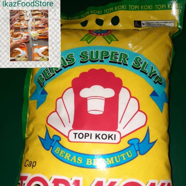 Jual Beras Topi Koki PREMIUM, beras SUPER SLIP 5KG atau beras PULEN ...