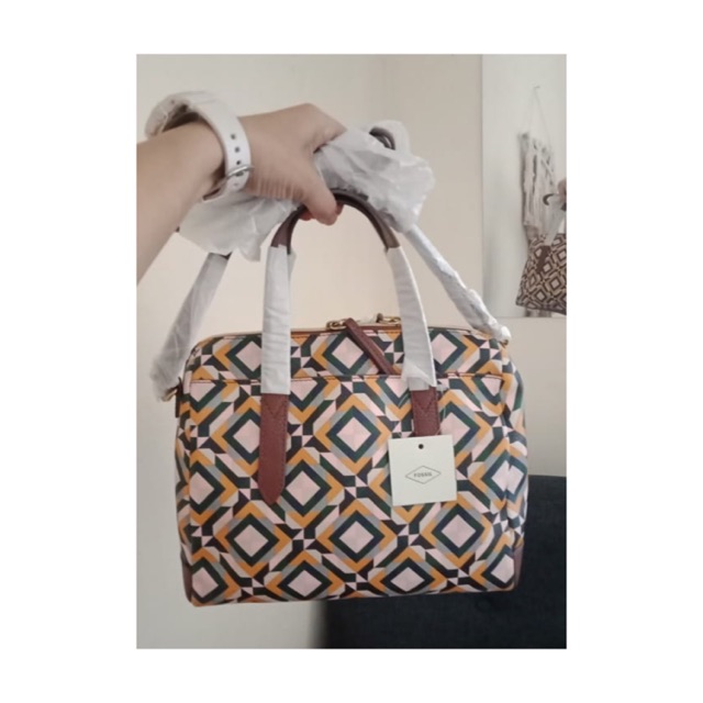 Jual Tas Fossil Preloves Sydney Satchel Multi Block Yellow (sold ...