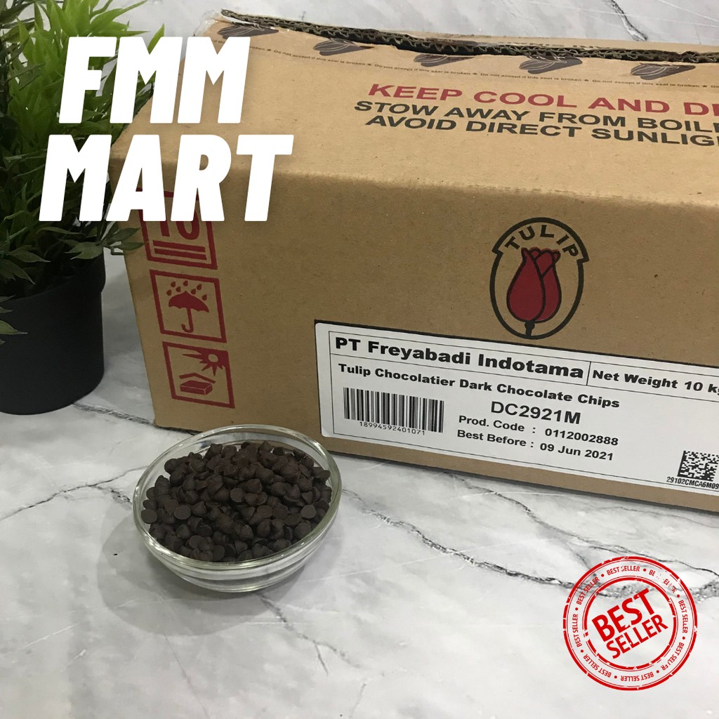 Jual Tulip Dark Choco Chips Compound - 10000Gr / 10Kg | Shopee Indonesia
