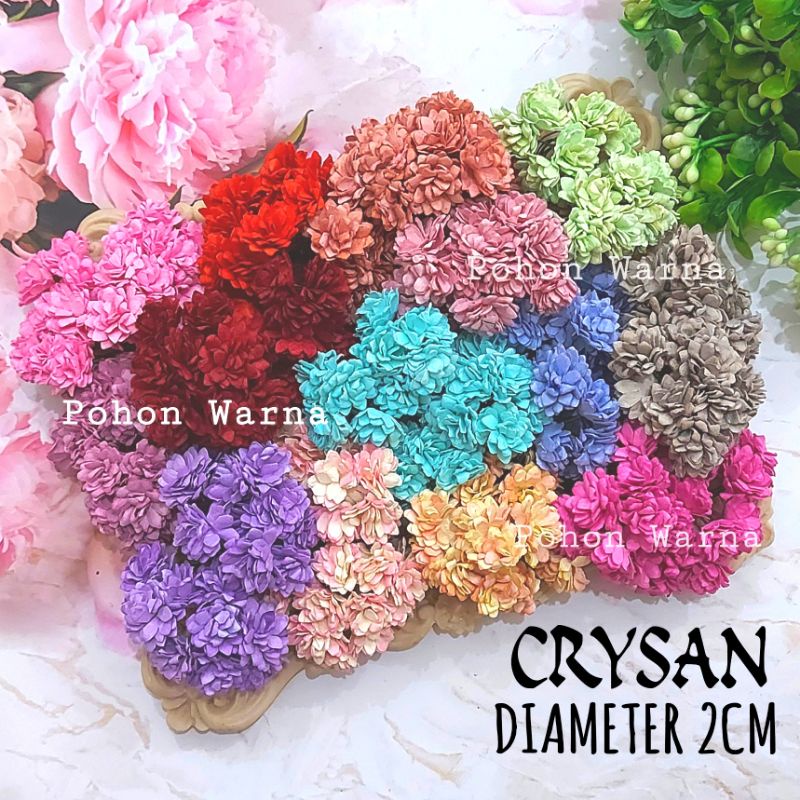 Jual BUNGA KERTAS CRYSAN 2CM | BUNGA MAHAR MULBERRY SCRAPBOOK | Shopee ...