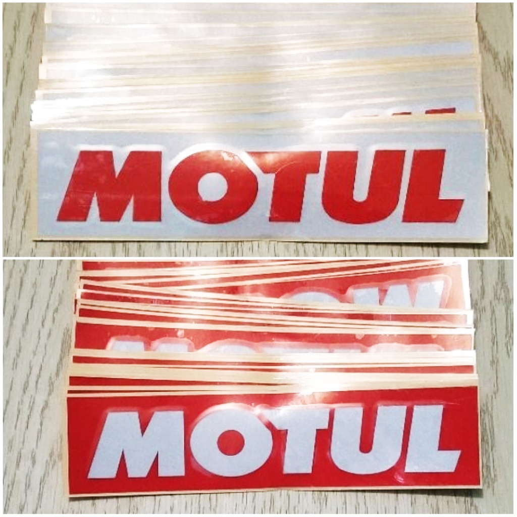 Jual stiker cutting motor helm motul texs putih.dan merah buat motor ...