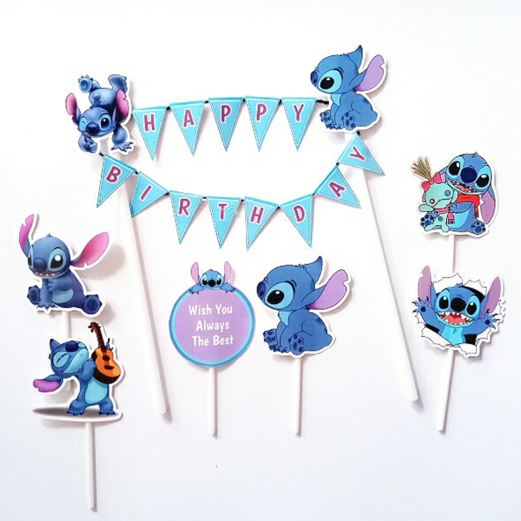 Jual satu set cake topper hiasan kue ulang tahun dengan tulisan happy ...