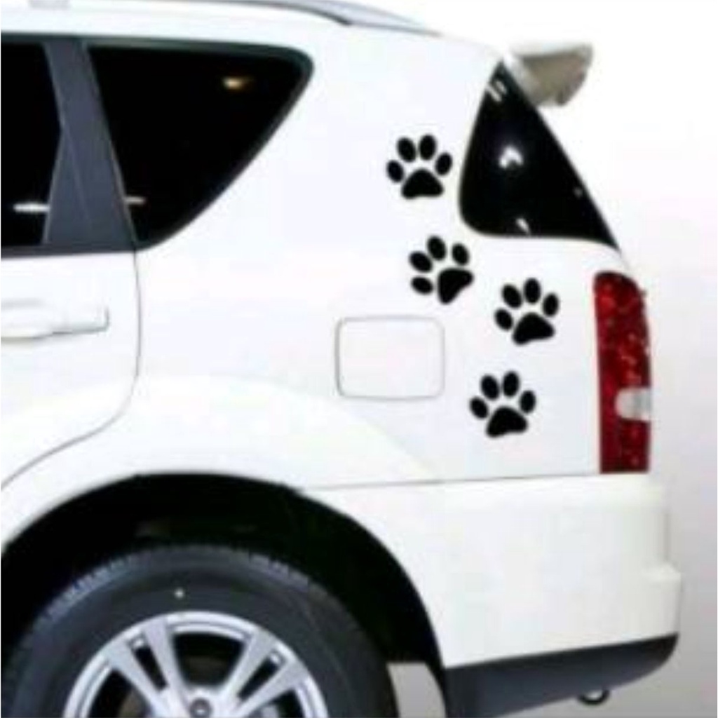 Jual CUTTING STICKER MOBIL JEJAK KAKI ANJING LUCU STIKER MOBIL KEREN ...