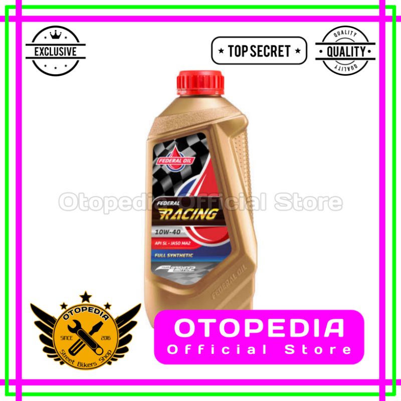 Jual OLI FEDERAL RACING 10W-40 FULL SYNTHETIC 1 LITER | Shopee Indonesia