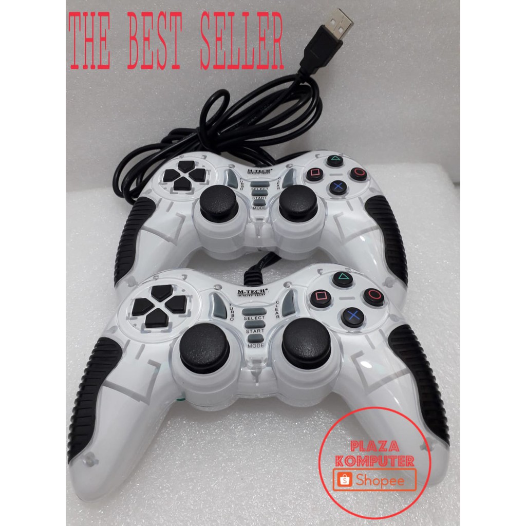 Jual Joystik Stik Gamepad Turbo Mtech Double USB - White | Shopee Indonesia