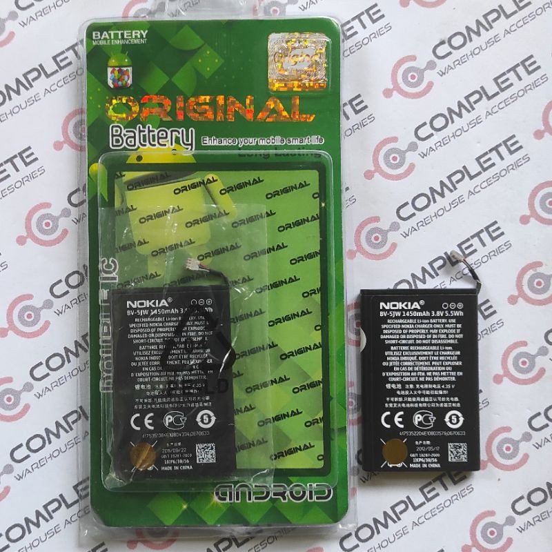 Jual Baterai NOKIA LUMIA 800 Original BV-5JW 1450mAh 3.8V 5.5Wh Batre ...