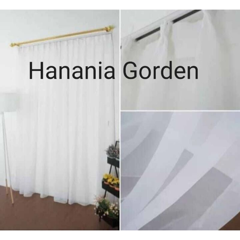 Jual Gorden Vitrase Polos Poil Putih Transparan | Shopee Indonesia