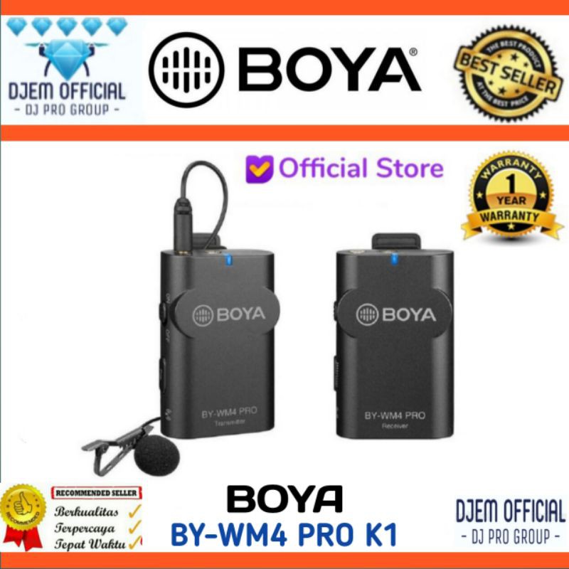 Jual BOYA BY-WM4 Pro K1 Wireless Microphone Camera Smartphone Mic Boya BY WM4 Boya WM4 Pro K1 ...