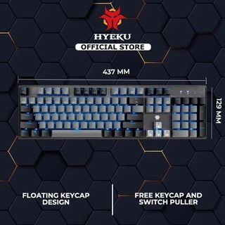 Jual HYEKU GK715 Gaming Mechanical Keyboard Hot-Swappable 104 Keys ABS ...