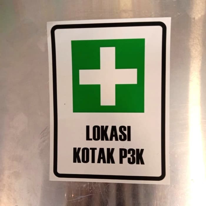 Jual sign stiker lokasi kotak p3k / sticker kotak p3k / k3 safety ...