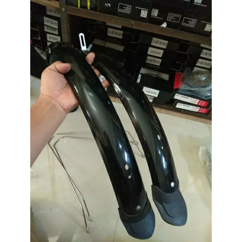 Jual SPAKBOR SLEBOR ATAU FENDER SEPEDA FEDERAL TOURING 26 PLASTIK HITAM ...