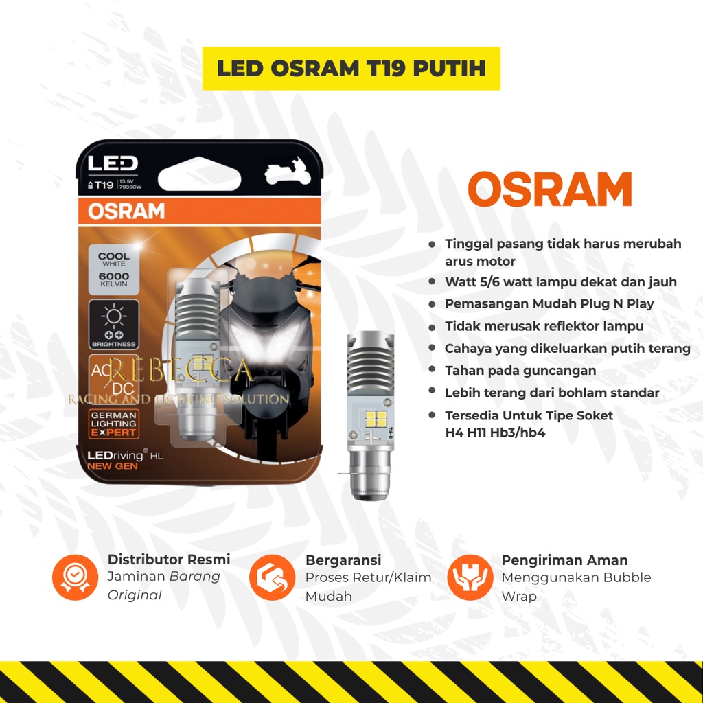 Jual Lampu Led Motor Osram Led T19 Arus Ac Dc Cahaya Putih Cool white 7935 Cw Termurah Original ...