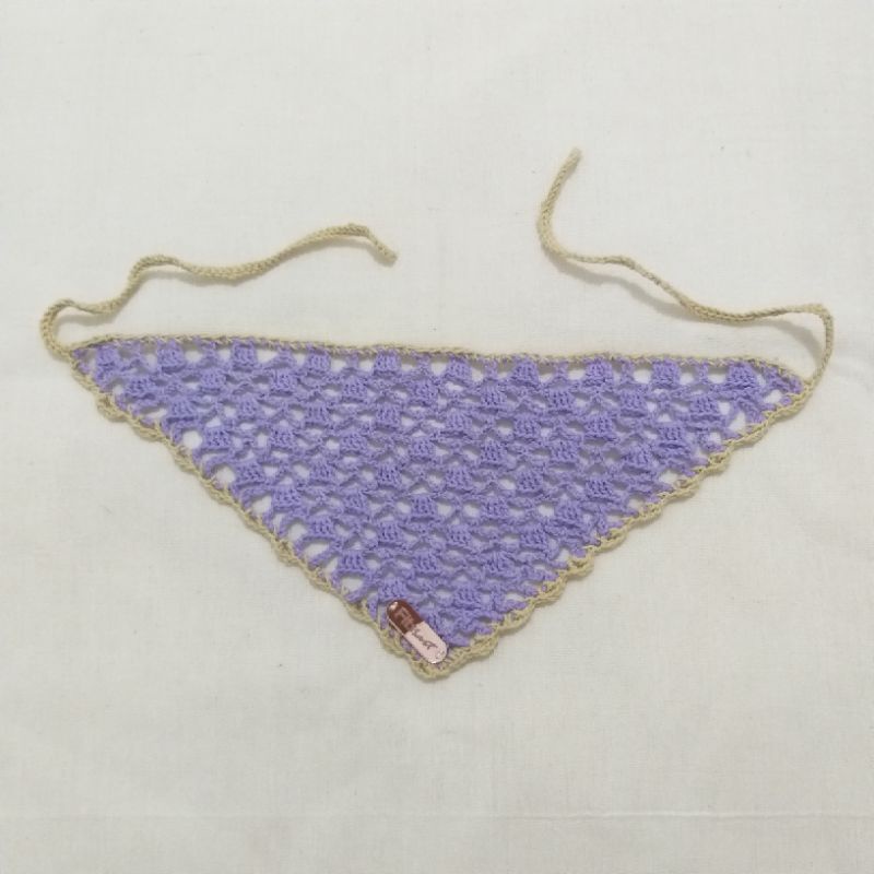 Jual Crochet bandana bando rajut segitiga crochet headband | Shopee ...
