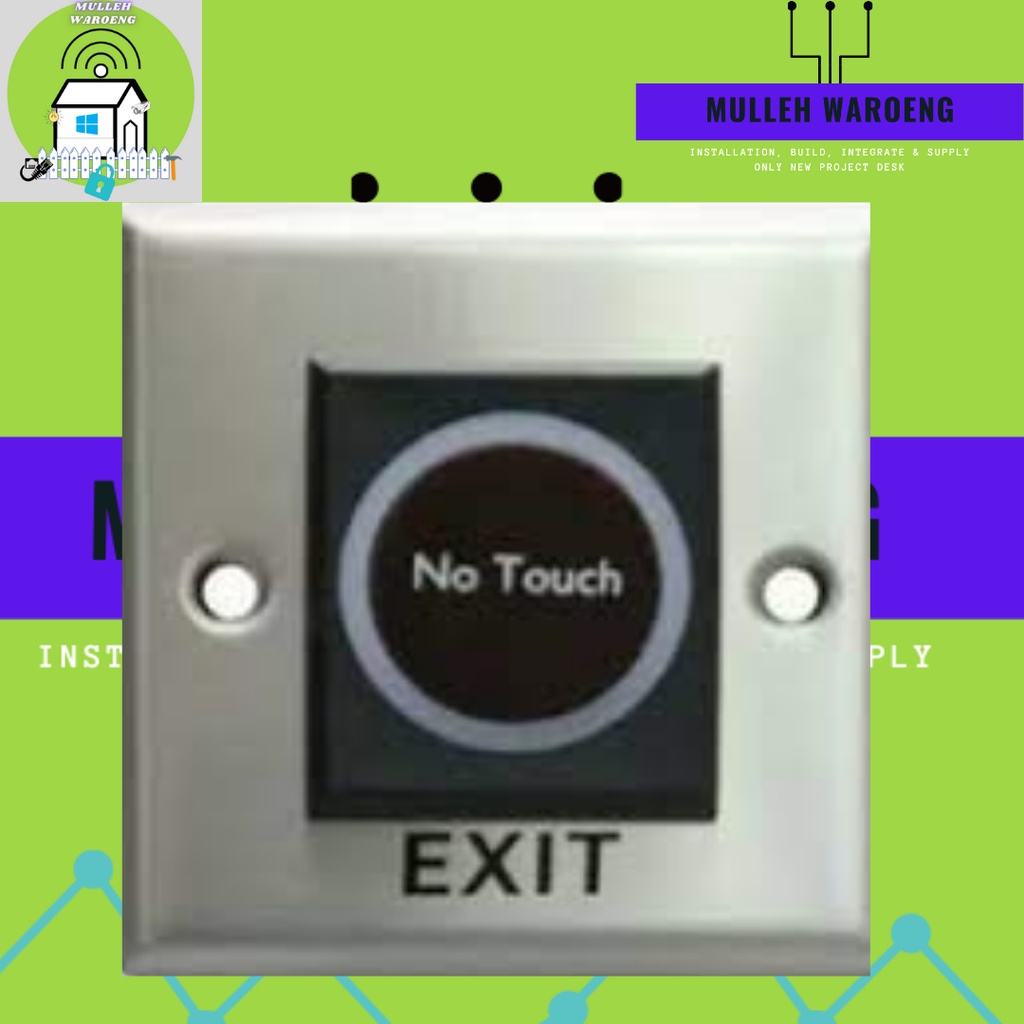 Jual Tombol Exit Push Button No Touch Infrared Tanpa Sentuh Tombol Exit ...