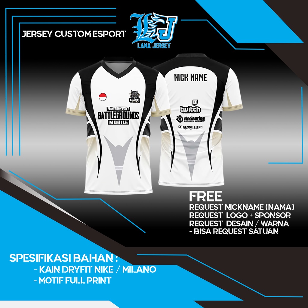 Jual JERSEY BAJU KAOS CUSTOM FREE DESAIN LOGO NICKNAME SPONSOR GAME ...