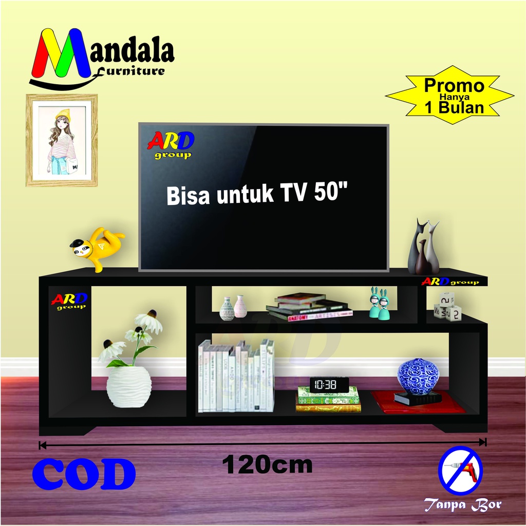 Jual (RTV 021) Rak Meja Tv Minimalis Susun Modern Serbaguna Murah Bufet ...