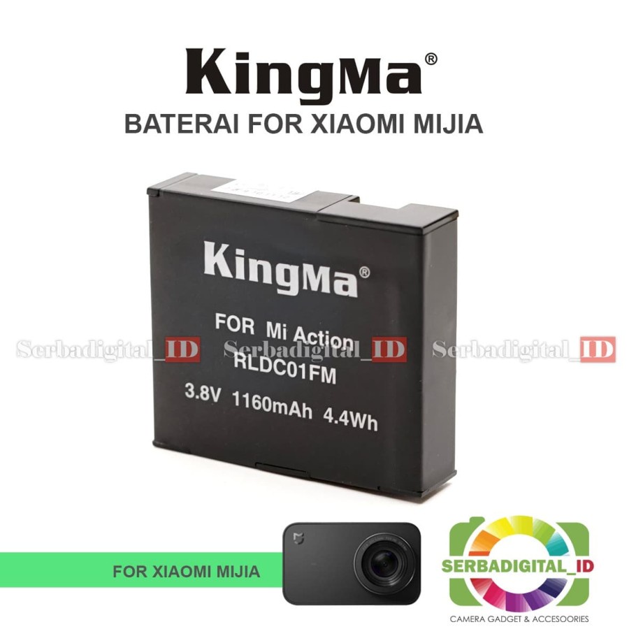 Jual Kingma Battery/Baterai RLDC01FM For Xiaomi Mijia Action Camera 4K ...