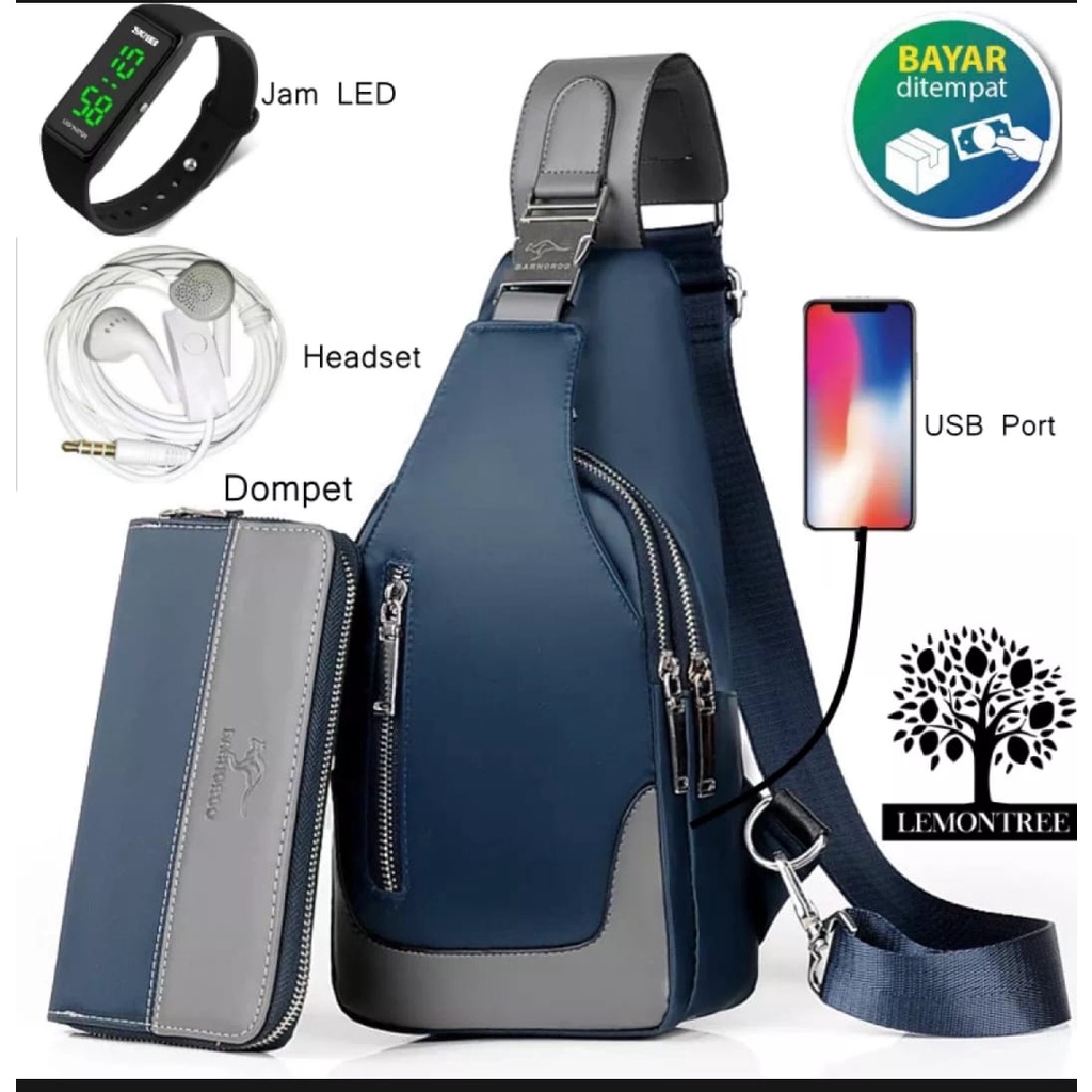 Jual 5in1-GRATIS DOMPET, JAM LED, HEADSET, USB PORT - GRATIS ONGKIR Tas ...