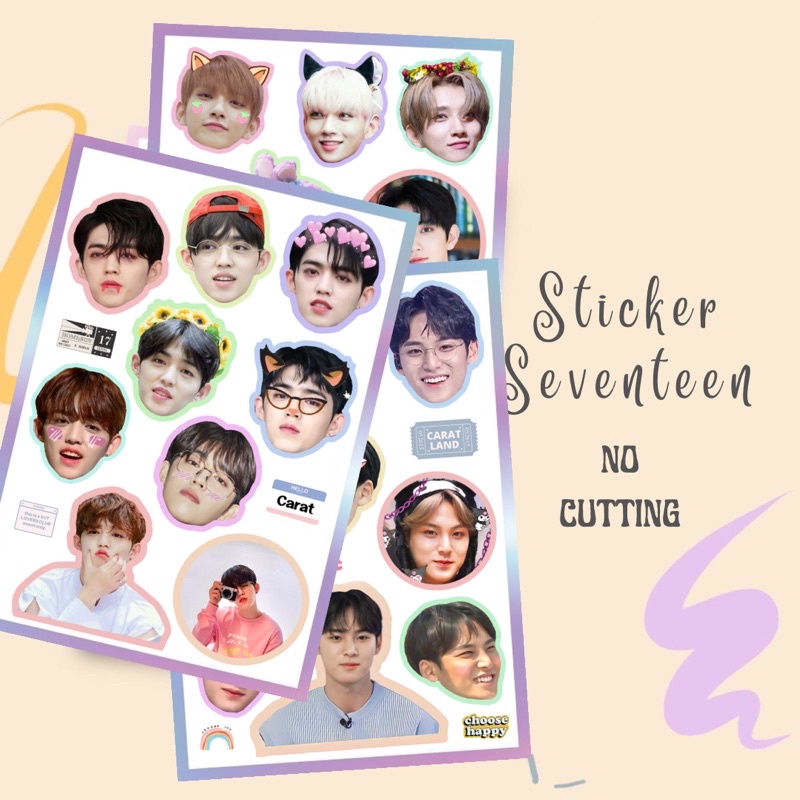 Jual Stiker Seventeen | sticker set NO CUTTING | Shopee Indonesia