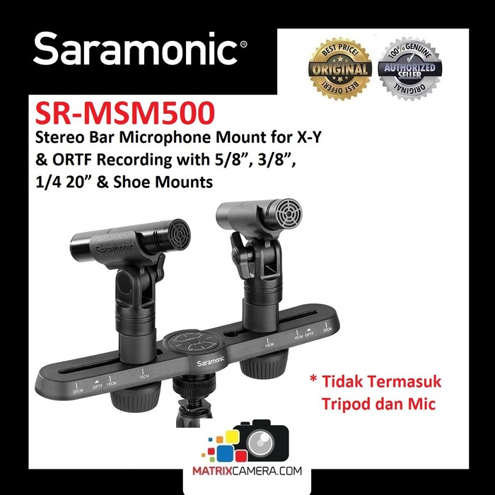 Jual Saramonic SR-MSM500 Stereo Bar Dual Adjustable Microphone Mount | Shopee Indonesia