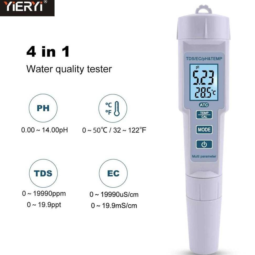 Jual Yieryi Alat Ukur Kualitas Air 4 in 1 PH TDS EC Temperature - PH686 ...