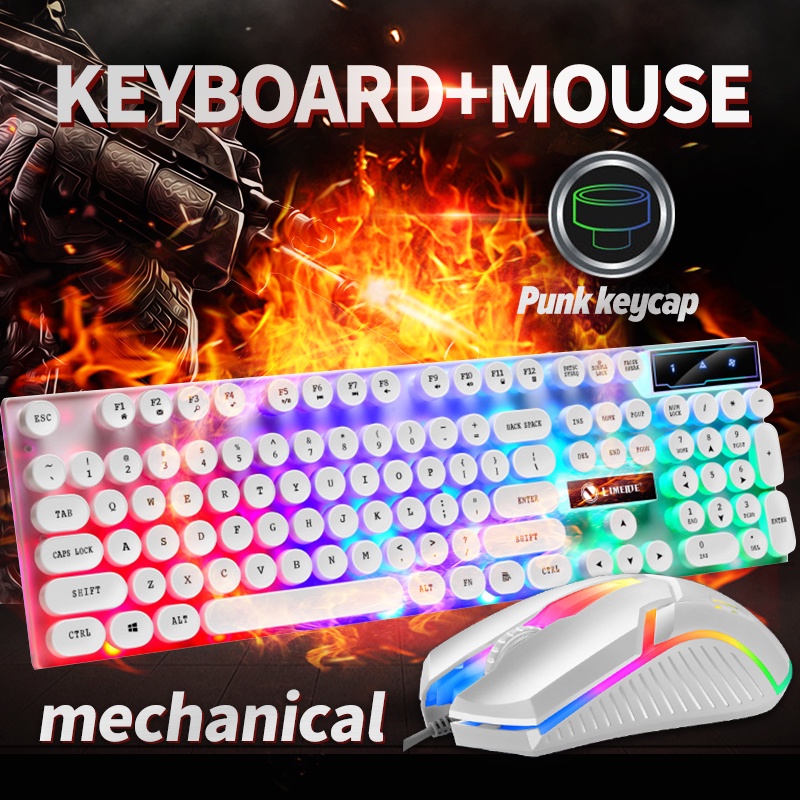 Jual GTX300 Keys Punk Circular KeyCap Keyboard Mechanical Komputer Set ...
