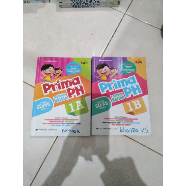 Jual Buku Bekas Prima PH 1A & Prima PH 1B Erlangga Kelas 1 SD/MI paket (2 Buku) | Shopee Indonesia