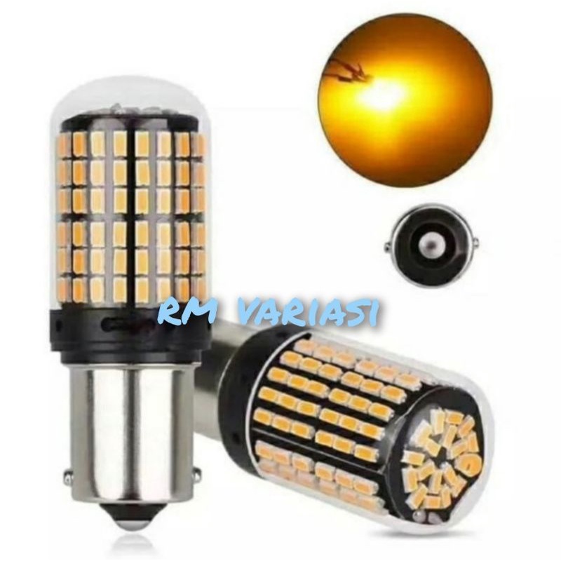 Jual lampu led sein mundur bayonet 1 kaki 144 led super terang | Shopee ...