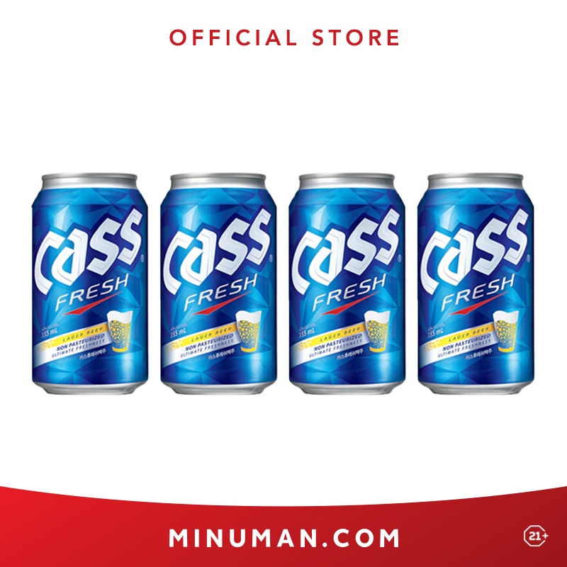Jual Cass Fresh Lager Beer 330ml CAN (4 cans) | Shopee Indonesia