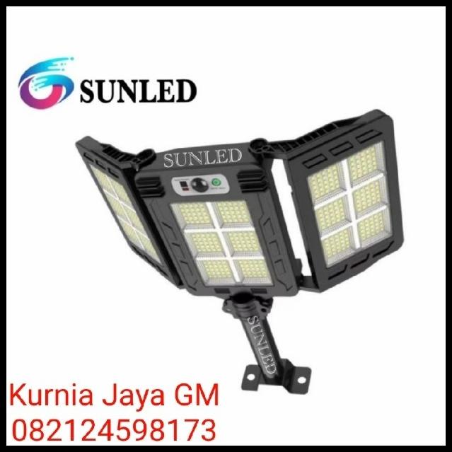 Jual Lampu Taman Pju Led Solar Panel Sunled 8010 Remote Set 300Watt - 6500K | Shopee Indonesia