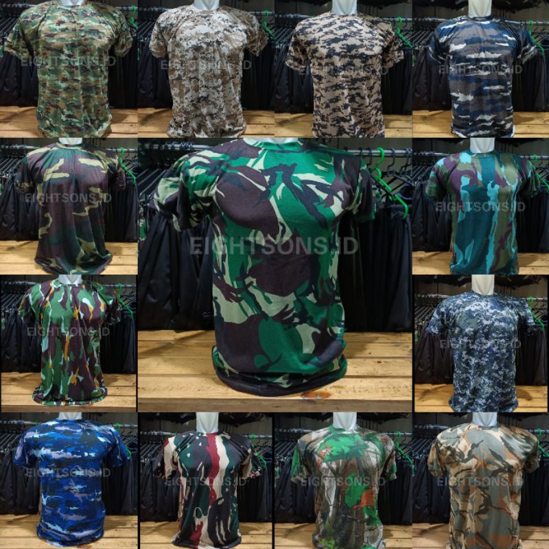 Jual KAOS BAJU LORENG DORENG ARMY LENGAN PENDEK ALL SIZE | Shopee Indonesia