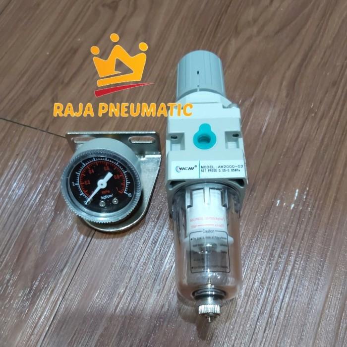 Jual Regul Air Filter Regulator Angin Aw 2000-02 1/4 Manual Drain ...