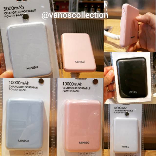 Jual Miniso Power Bank 10000mAh 5000mAh | Shopee Indonesia