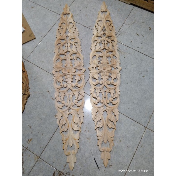 Jual ornamen tempel ukiran soko kayu mahoni 130x25 | Shopee Indonesia
