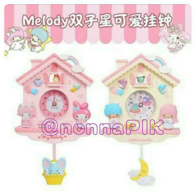 Jual Jam Dinding - Clock Sanrio My Melody - Sanrio Little Twin Star ...