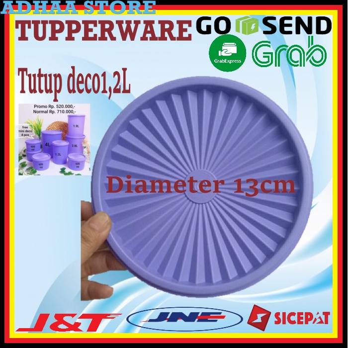 Jual Tutup deco canister 1,2L tupperware original | Shopee Indonesia
