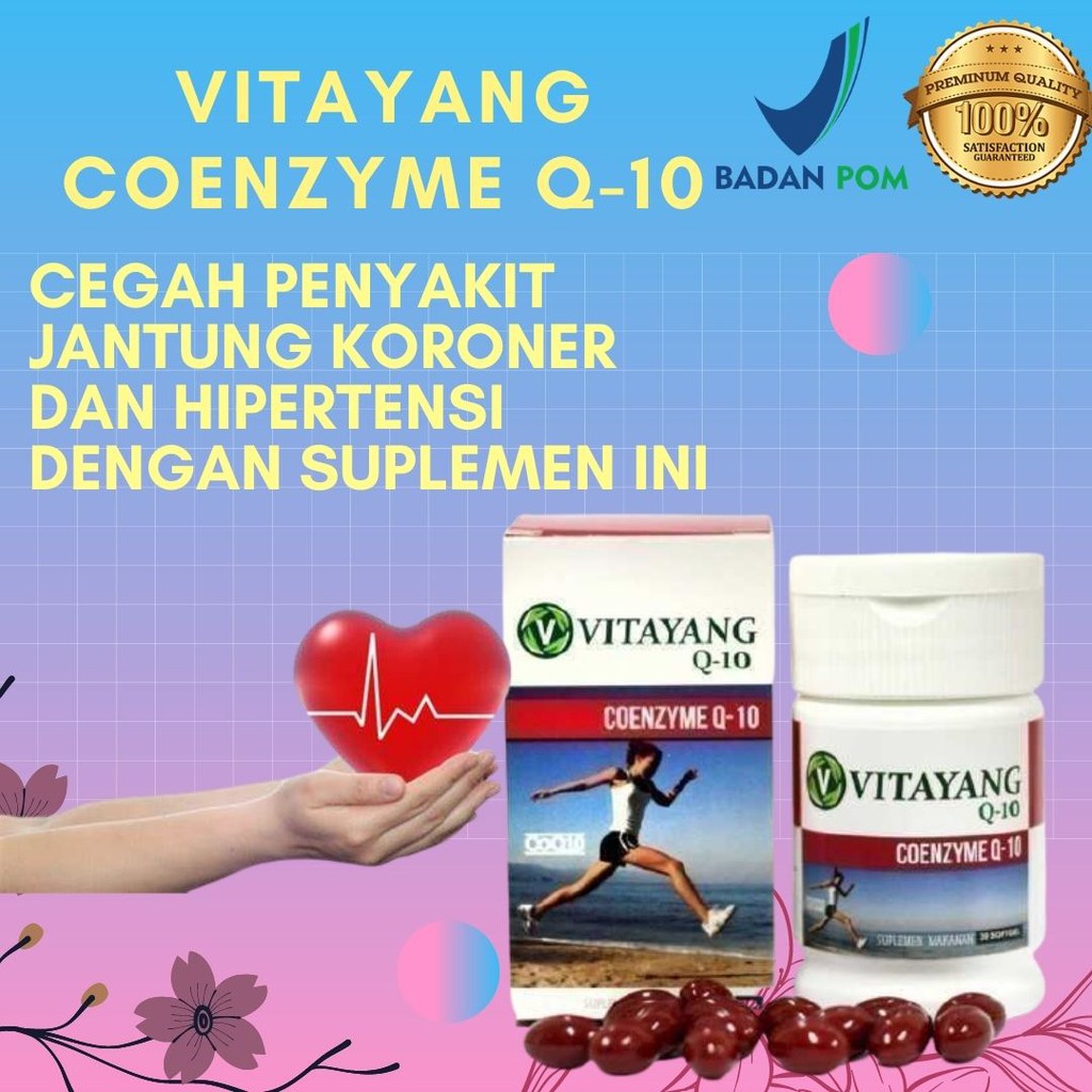 Jual Vitayang Coenzyme Q10 Suplemen Enzim untuk Kesehatan Jantung dan ...
