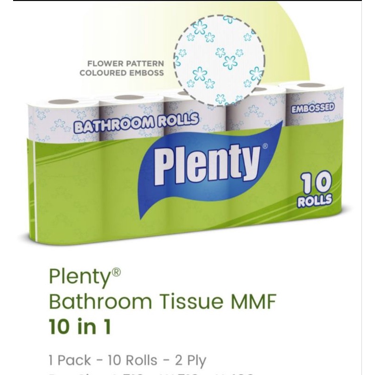 Jual Plenty Bathroom roll tissue MMF 10 in 1 || Tisu toilet || Tissue ...